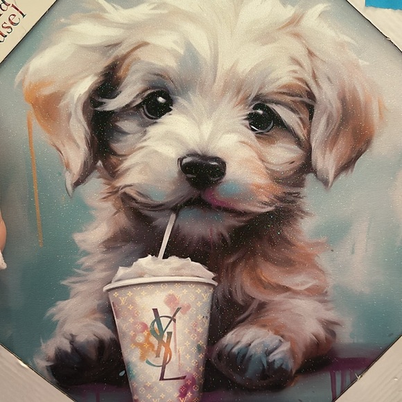 Art | Ysl Shake Loving Pup Luxury Wall Art | Poshmark